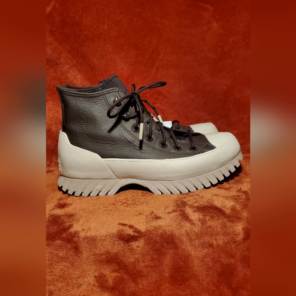Converse Gortex Dark Brown Leather Platform Sneakers - Gem